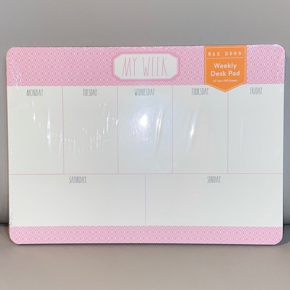 Rae Dunn | Office | Rae Dunn My Week Weekly Desk Pad | Poshmark